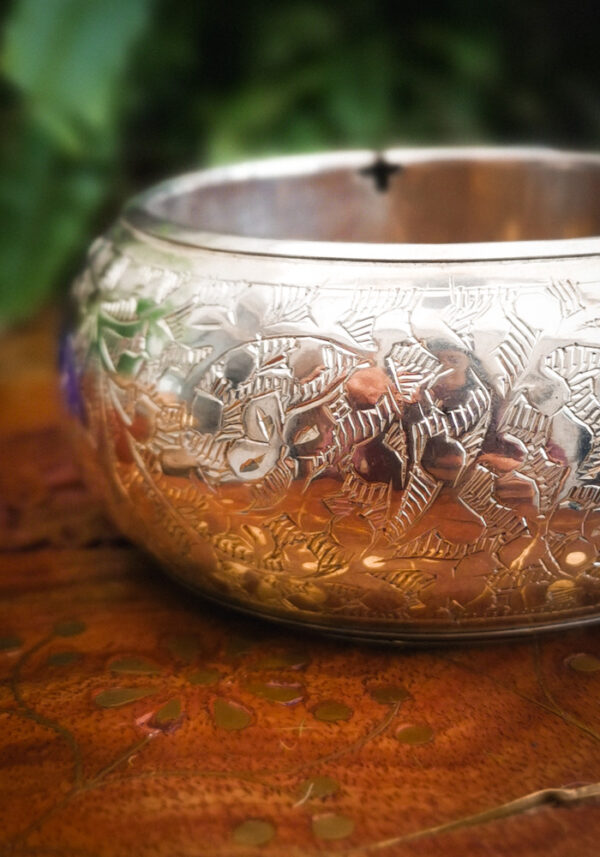 Vintage Indian Silver Engraved Bangle – ADORNED