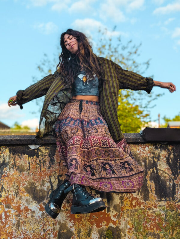 Stonewashed Green Striped Shirt – ADORNED